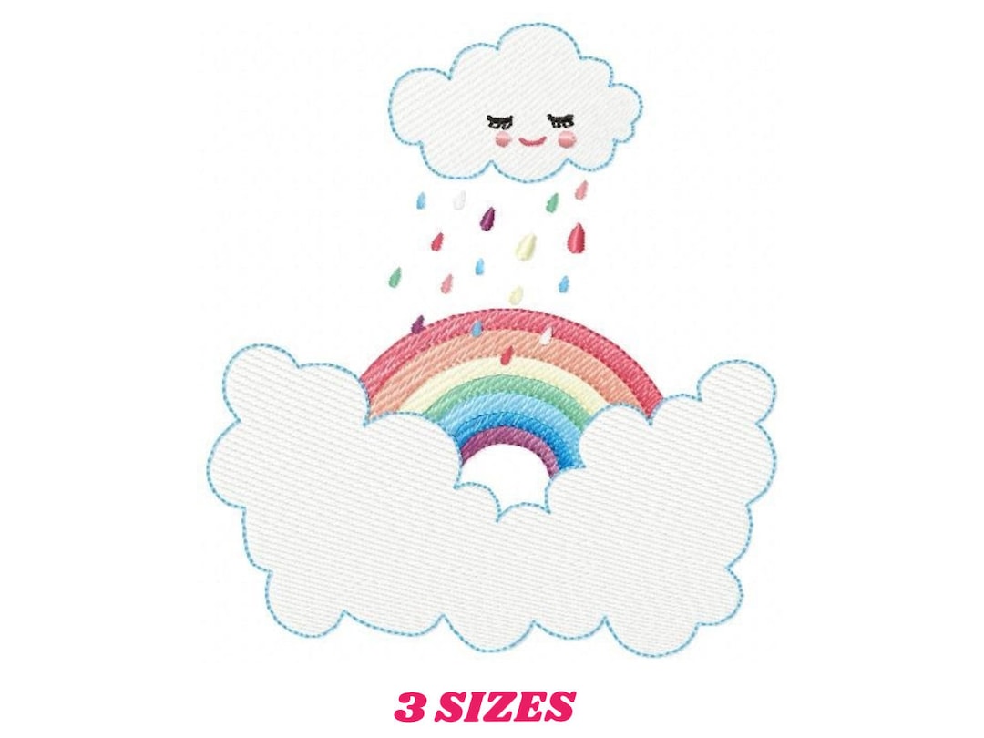 Cloud Embroidery Design Rainbow Embroidery Designs Machine Embroidery ...