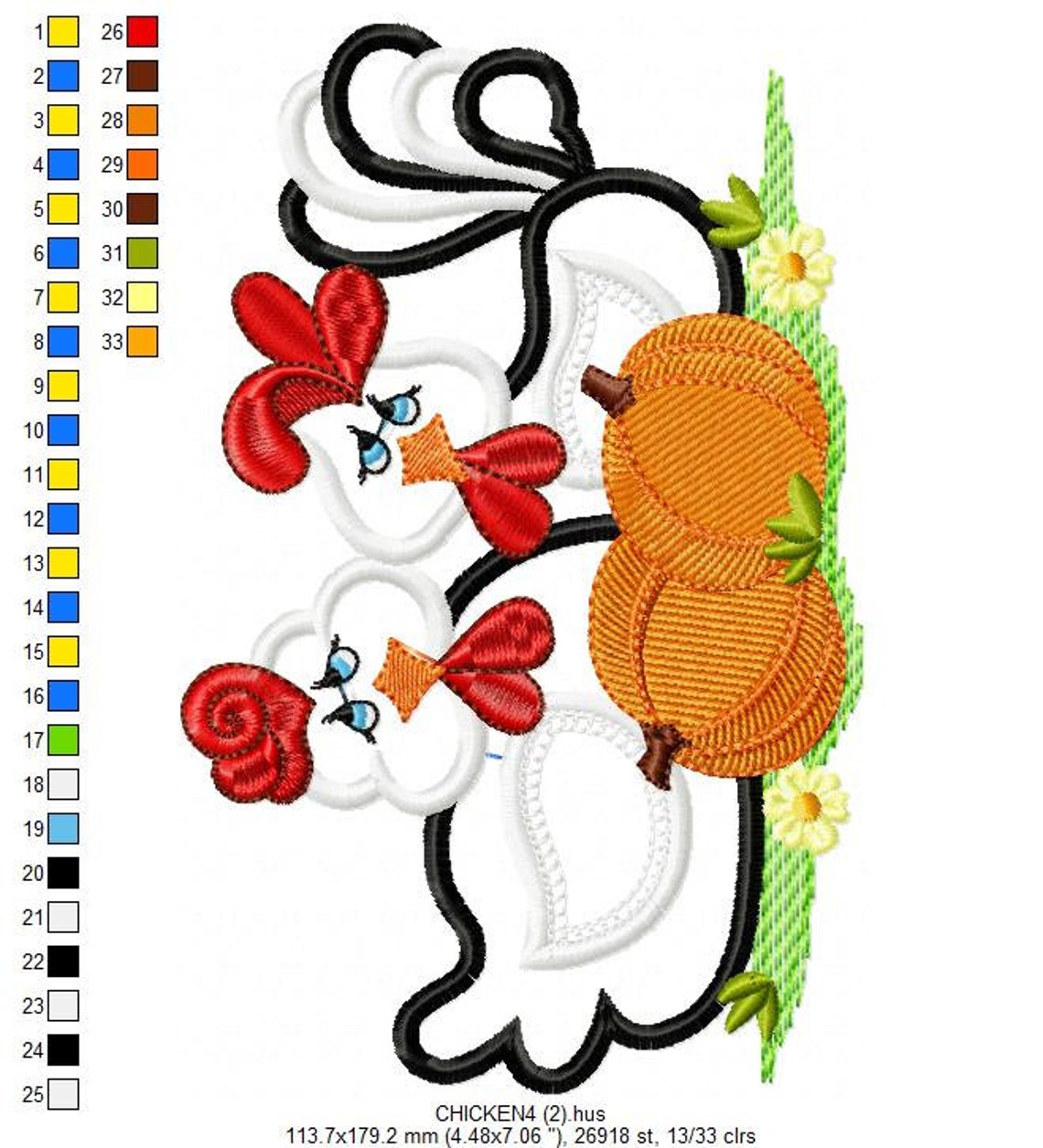 Chicken Embroidery Designs Rooster Embroidery Design Machine - Etsy