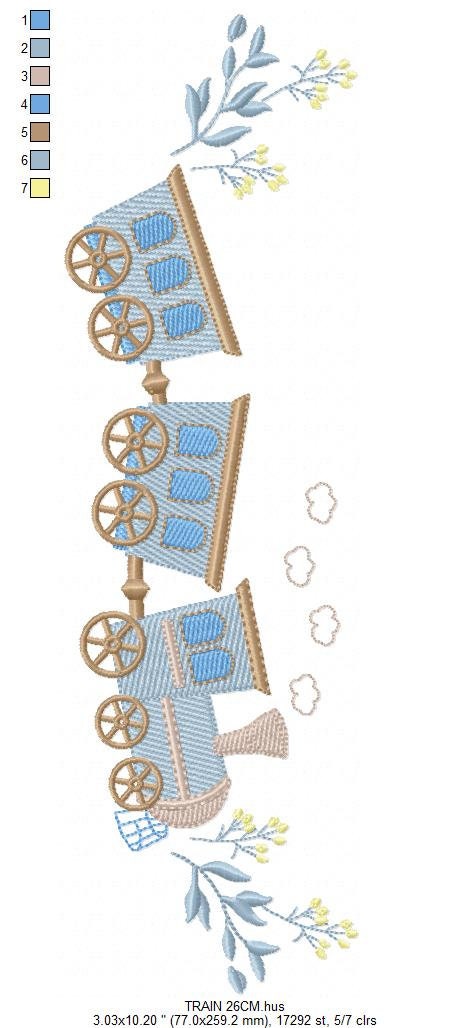 Train Embroidery Designs Vehicle Embroidery Design Machine - Etsy Australia