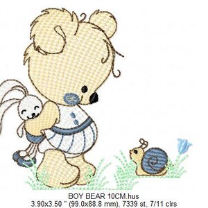 Bear Embroidery Designs - Sweet Children Embroidery Design Machine ...