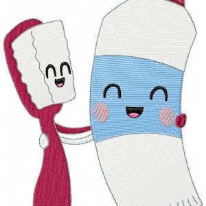 Toothbrush Embroidery Designs - Toothpaste Machine Embroidery Pattern ...