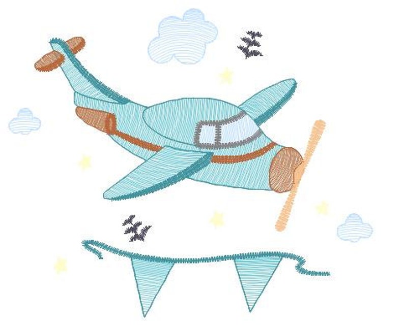 Plane Embroidery Designs Airplane Embroidery Design Machine - Etsy
