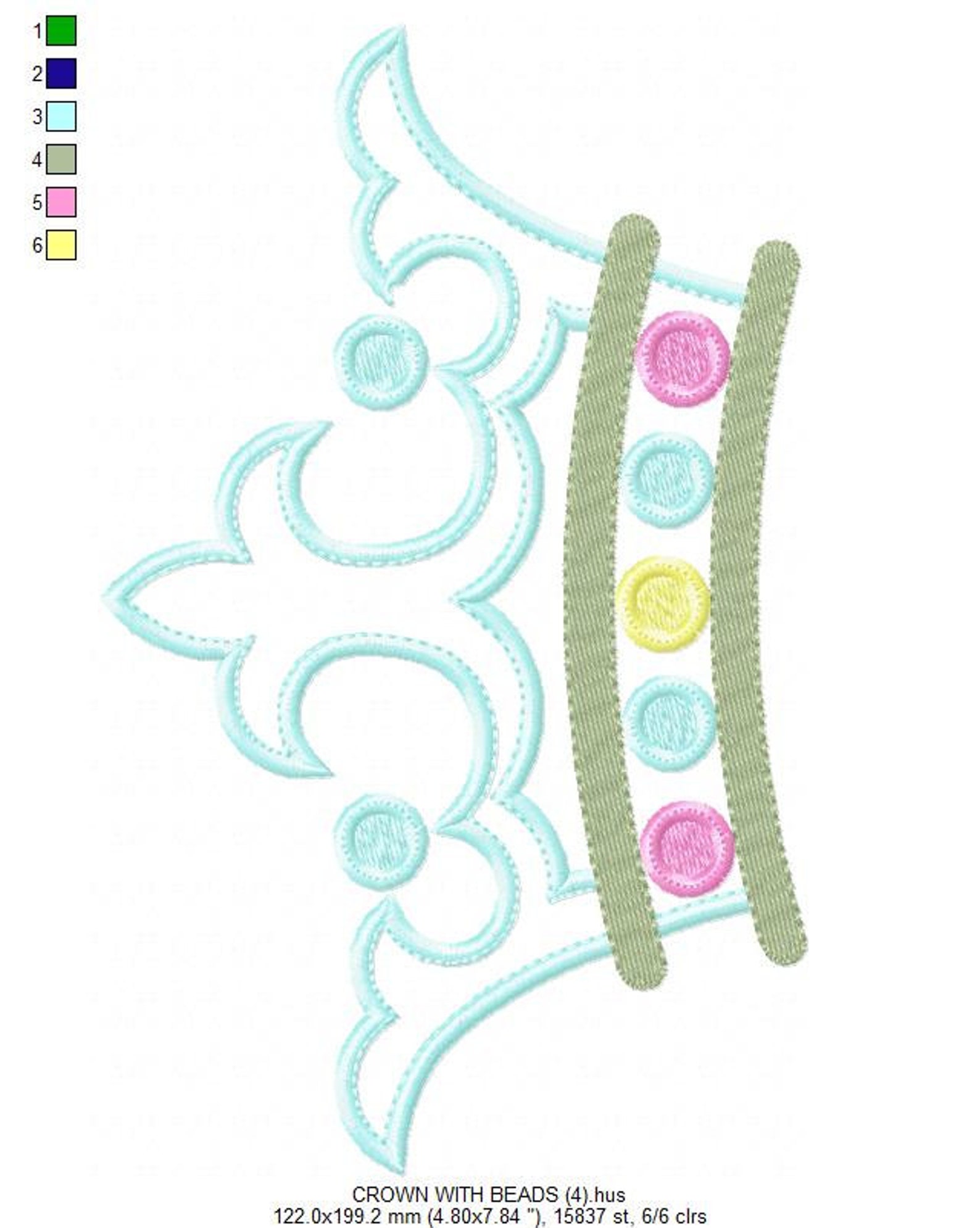 Crown Embroidery Designs Princess Crown Embroidery Design - Etsy