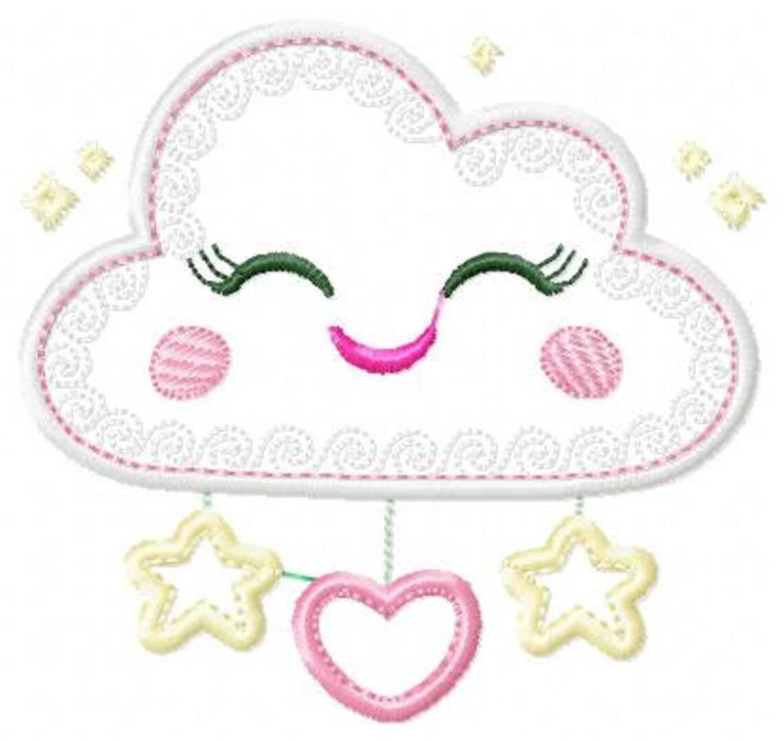 Cloud Embroidery Design Sky Embroidery Design Machine - Etsy