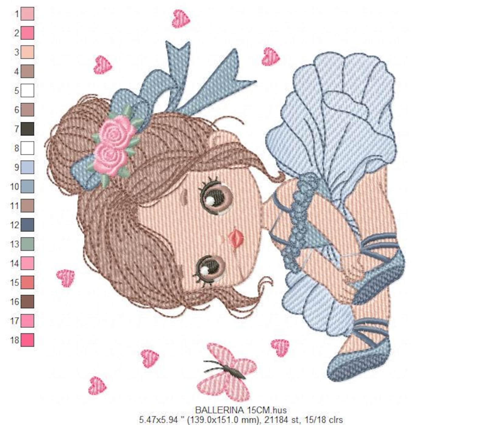 Ballerina Embroidery Designs - Ballet Dancer Embroidery Design Machine ...