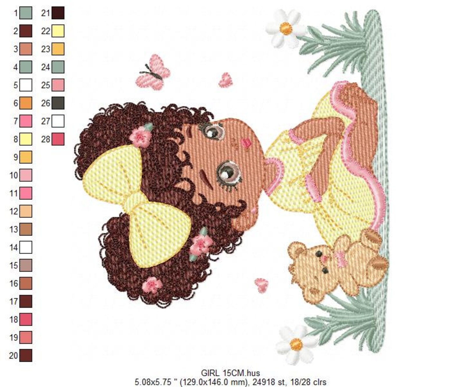 Baby Girl Embroidery Design - Toddler Embroidery Designs Machine ...