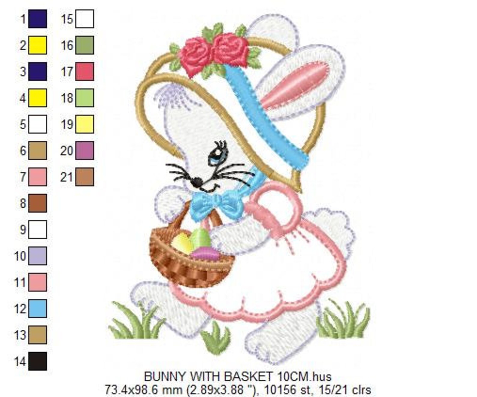 Bunny Embroidery Design Rabbit Embroidery Designs Machine | Etsy