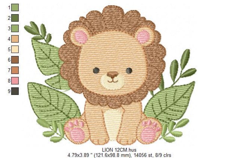 Lion Embroidery Designs - Safari Animal Embroidery Design Machine ...