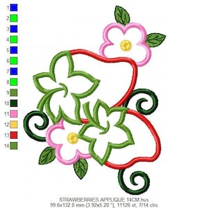 Strawberry Embroidery Designs - Fruit Embroidery Design Machine ...