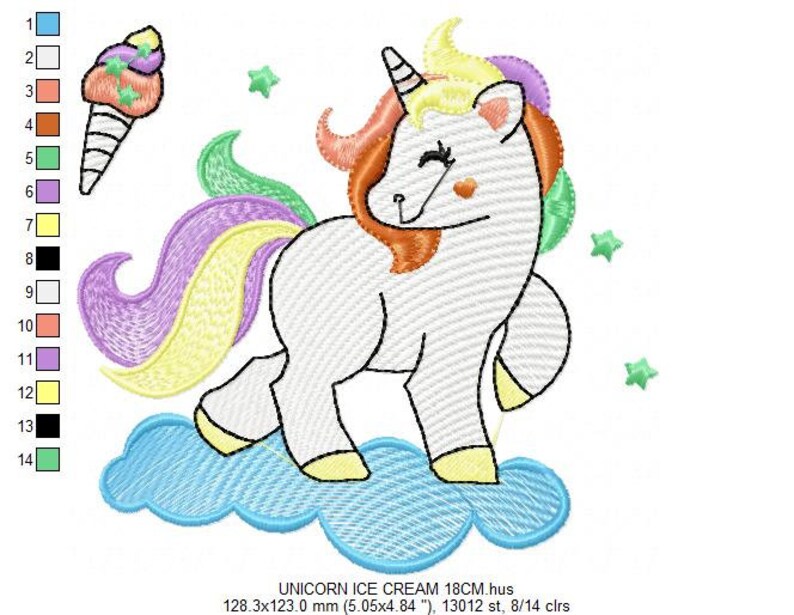 Unicorn Embroidery Designs Baby Girl Embroidery Design - Etsy