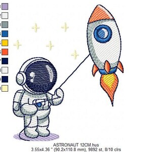 Astronaut Embroidery Designs - Baby Boy Embroidery Design Machine ...