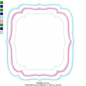 Frame Embroidery Designs Set - Frame Applique Embroidery Machine ...