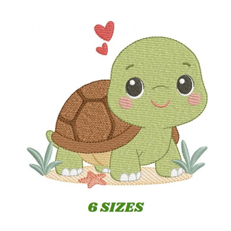 Turtle Embroidery - Etsy