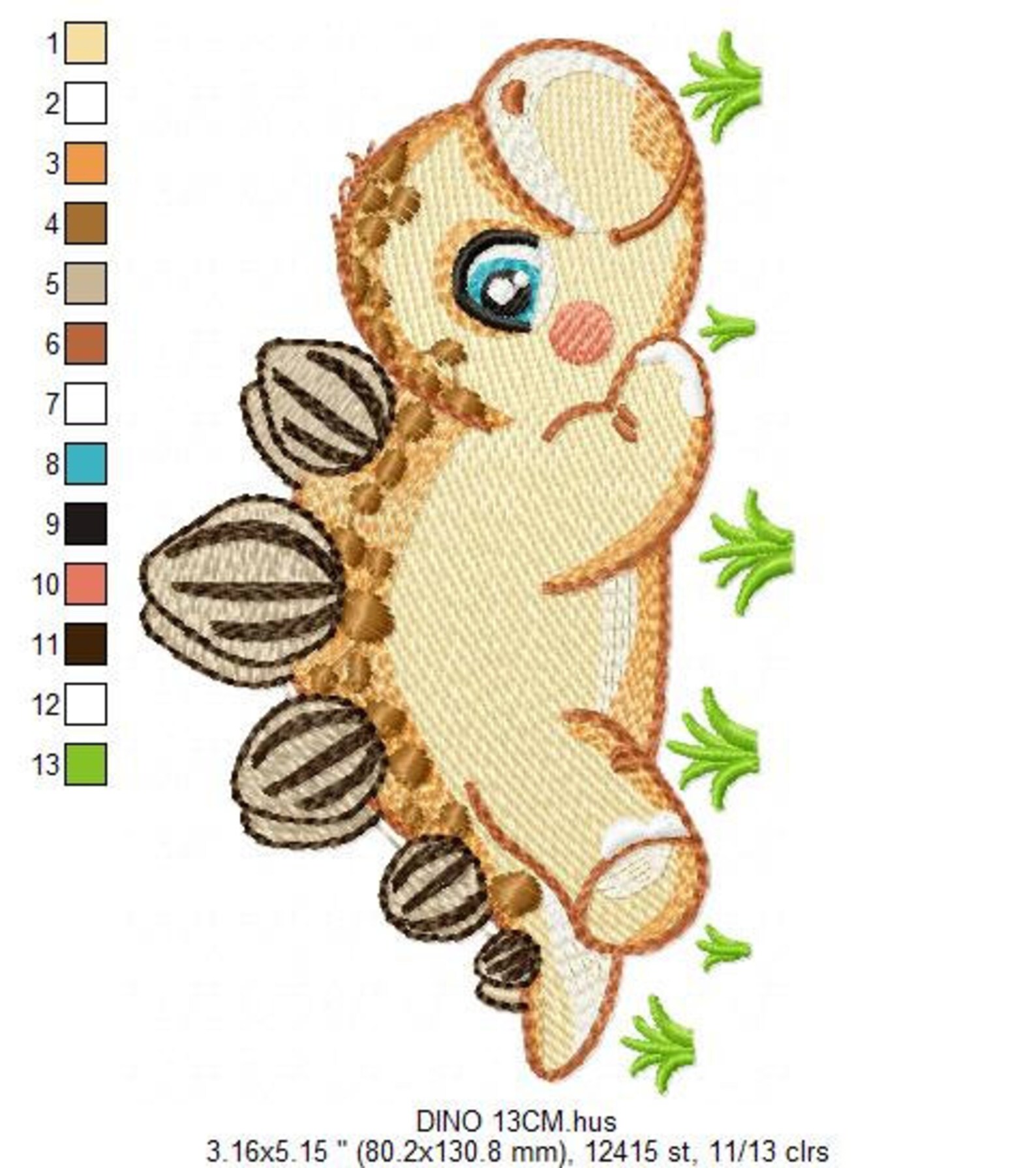 Dinosaur Embroidery Designs Dino Embroidery Design Machine - Etsy