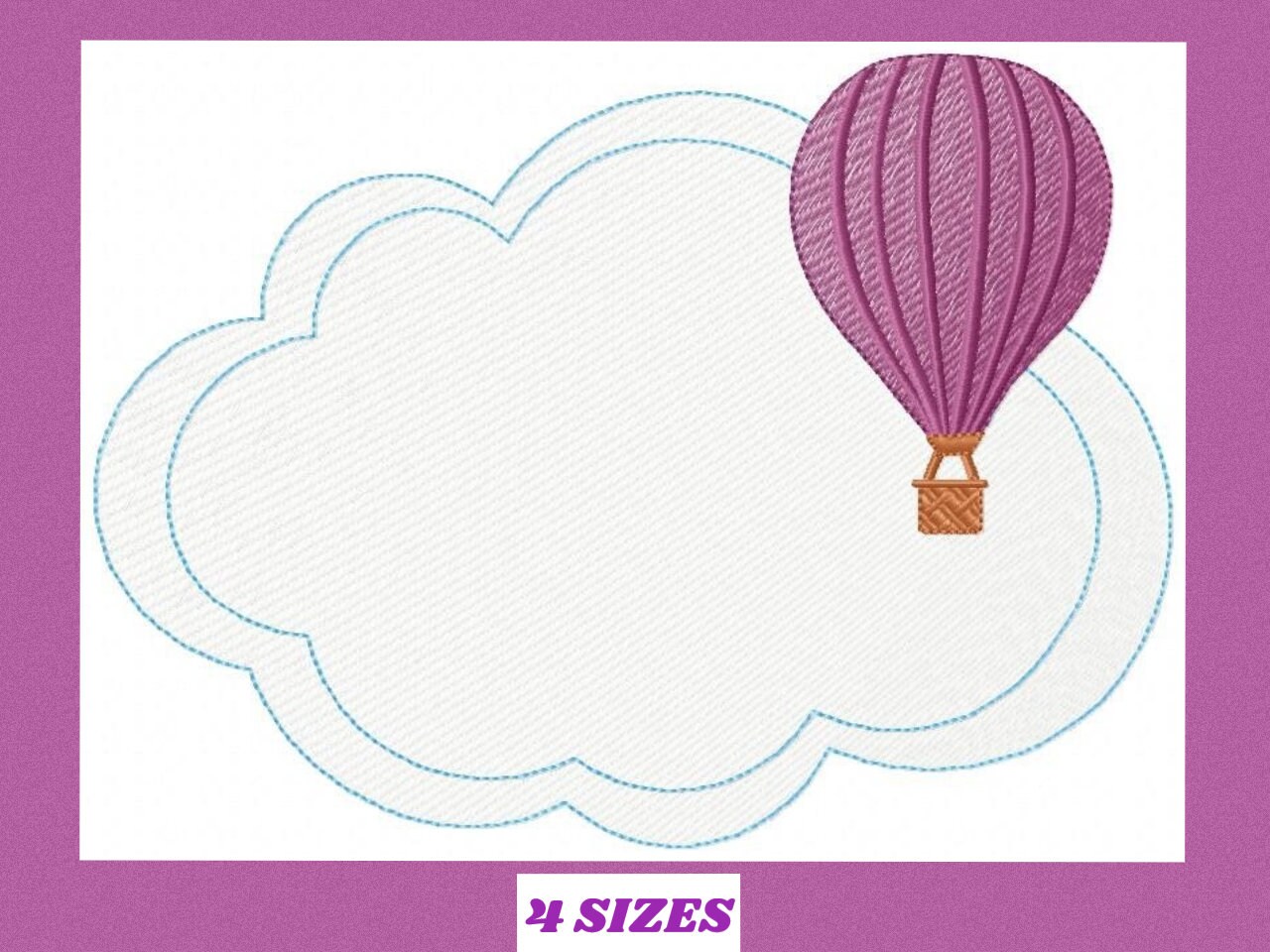Balloon Embroidery Designs Hot Air Balloon Embroidery Design | Etsy