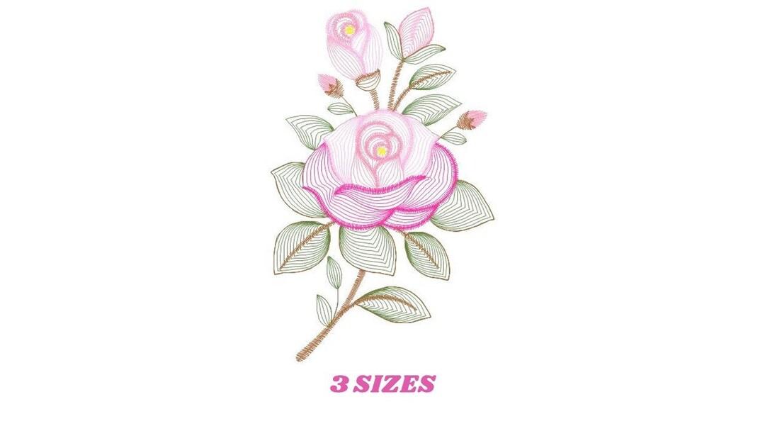 Roses Embroidery Designs - Flower Embroidery Design Machine Embroidery ...