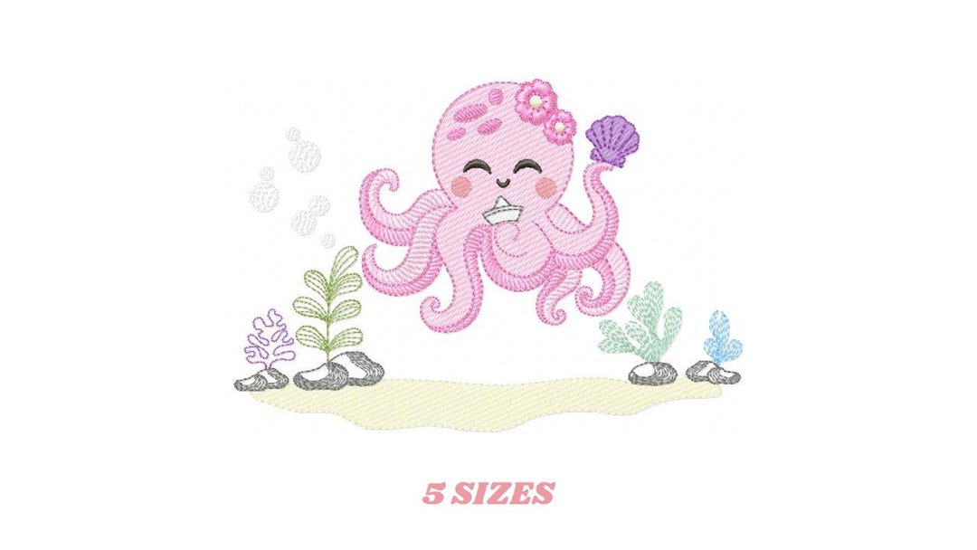 Octopus Embroidery Design - Polypus Embroidery Designs Machine ...