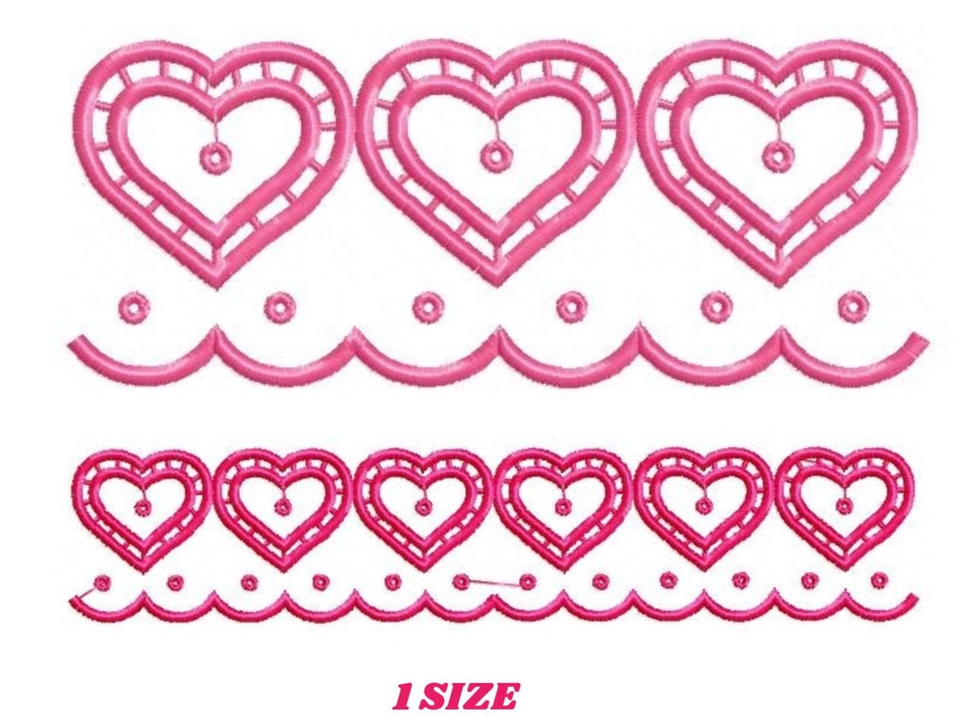 Border Embroidery Designs - Heart Frame Embroidery Design Machine ...