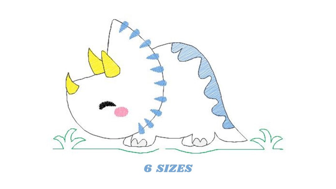 Dinosaur Embroidery Designs Dino Embroidery Design Machine Embroidery ...