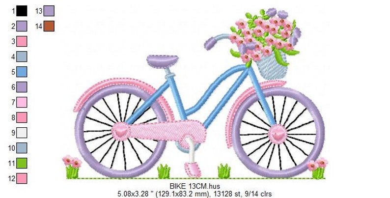 Bike Embroidery Designs Bicycle Embroidery Design Machine - Etsy