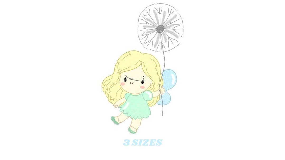 Fairy Embroidery Designs Baby Girl Embroidery Design Machine Embroidery ...