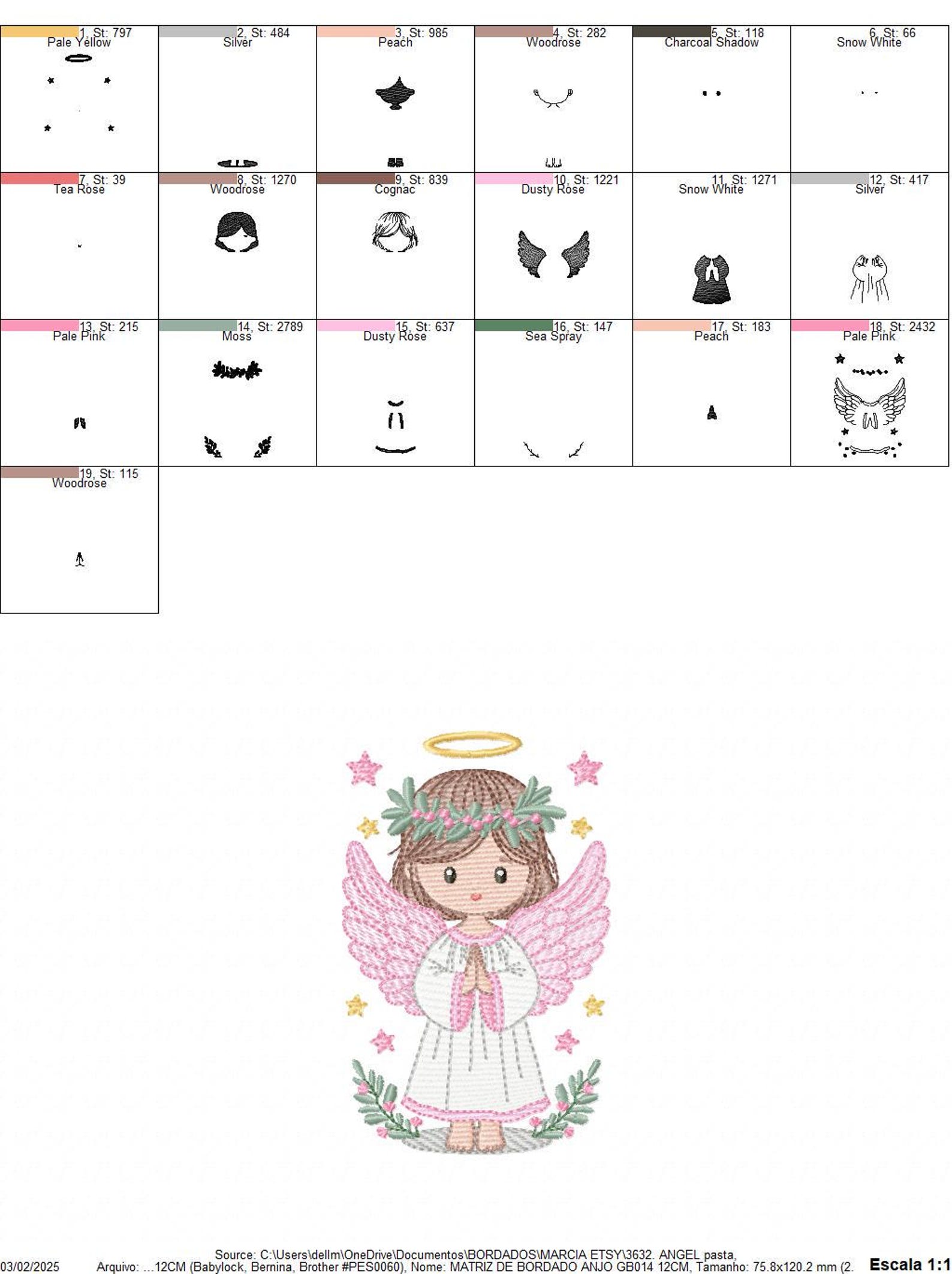 Angel Embroidery Designs - Angelic Baby Girl Machine Embroidery Pattern ...