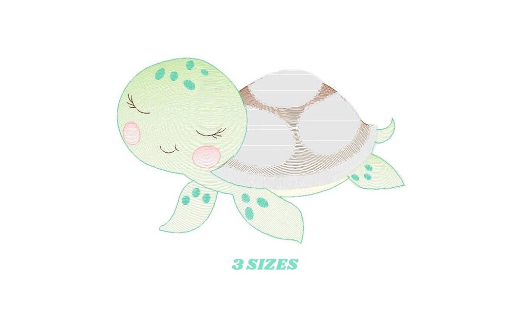 Sea Turtle Embroidery Designs - Ocean Animal Embroidery Design Machine ...