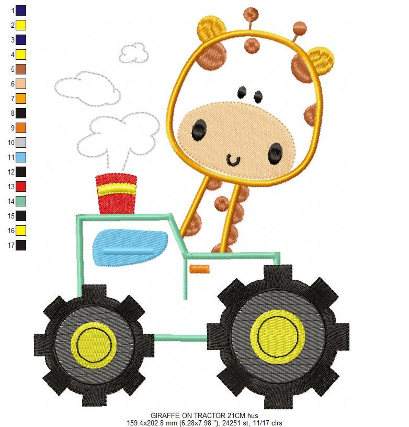 Giraffe Embroidery Design Animal Embroidery Designs Machine - Etsy