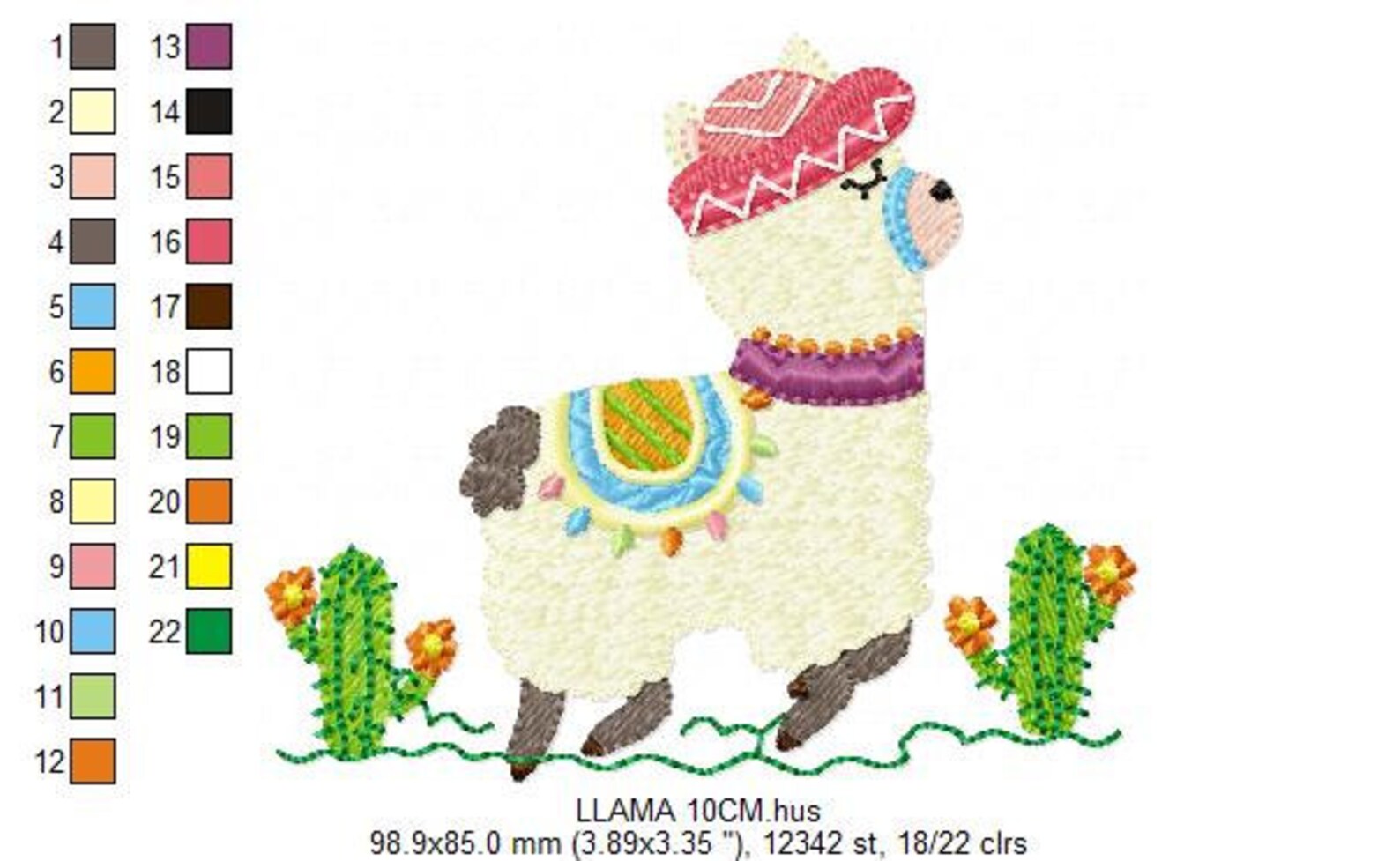 Llama Embroidery Design Animals Embroidery Designs Machine | Etsy