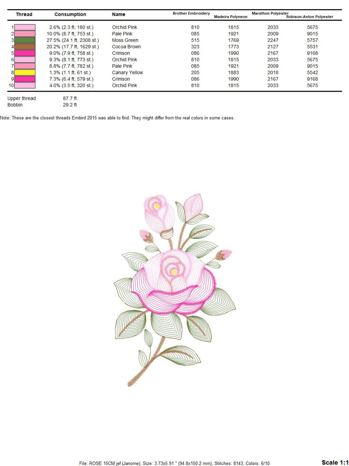 Roses Embroidery Designs - Flower Embroidery Design Machine Embroidery ...