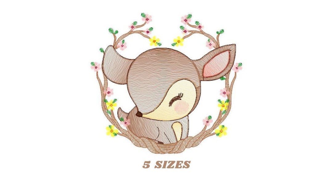 Deer Embroidery Design - Animal Embroidery Designs Machine Embroidery ...