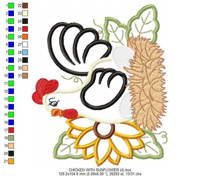Chicken Embroidery Designs Kitchen Embroidery Design Machine - Etsy