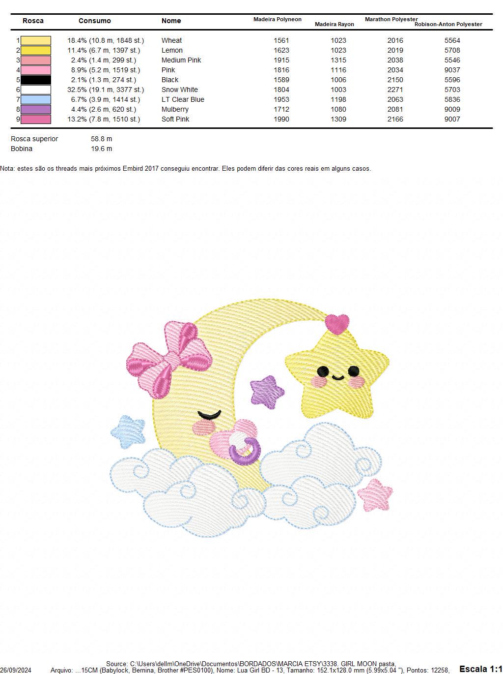 Moon With Star Embroidery Design - Half Moon Embroidery Design Machine ...