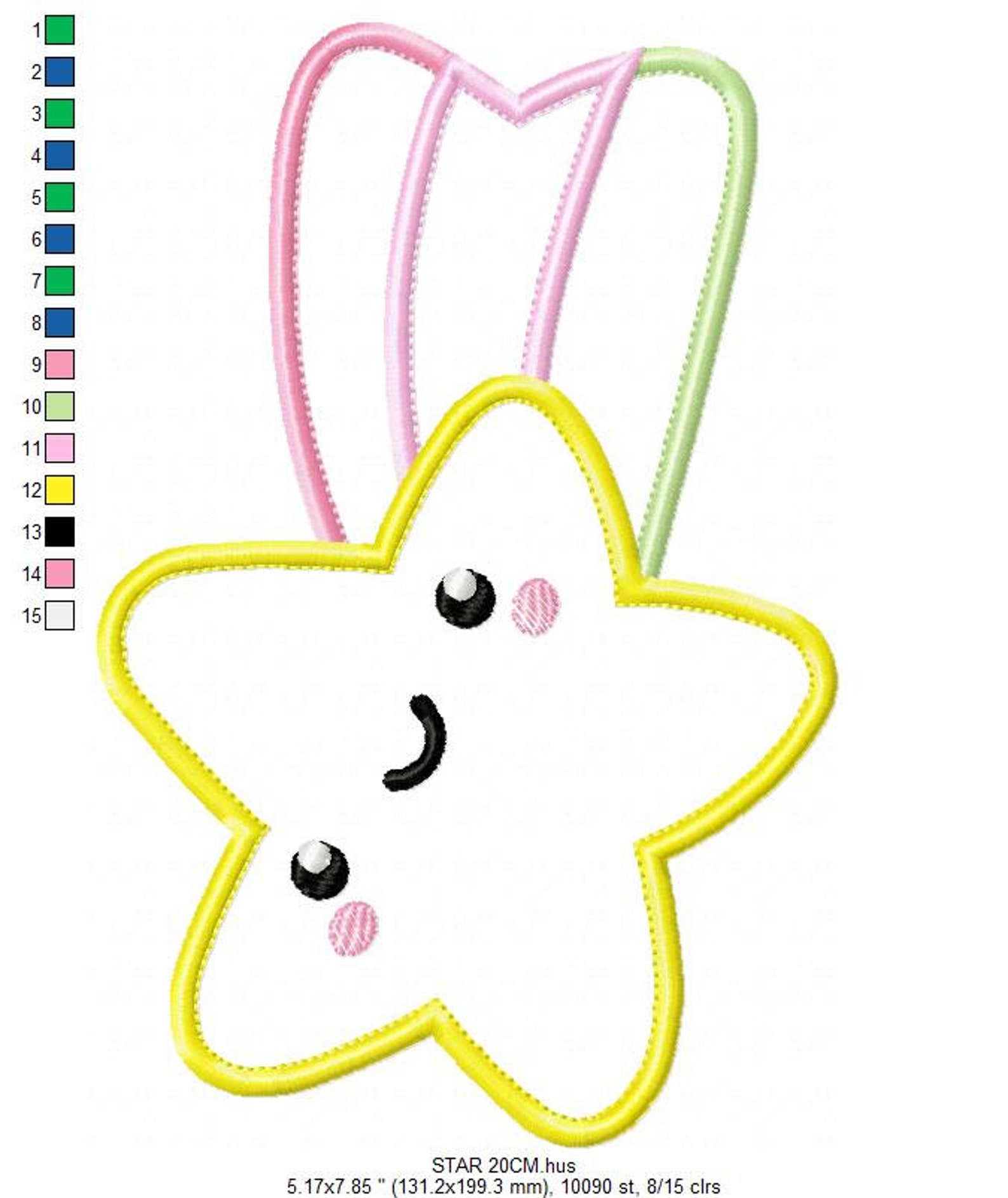 Shooting Star Embroidery Designs Rainbow Embroidery Design | Etsy