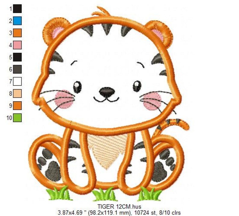 Tiger Embroidery Design Animals Embroidery Designs Machine - Etsy