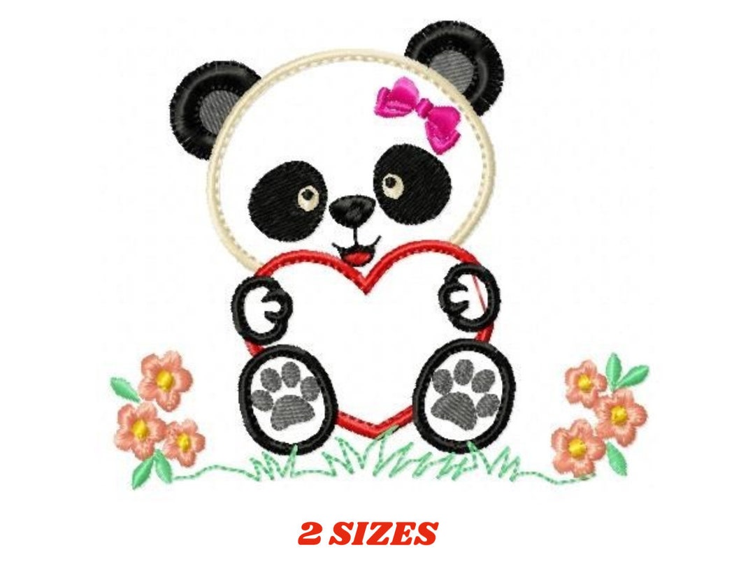 Panda Embroidery Design Animal Embroidery Designs Machine - Etsy