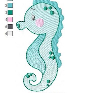 Seahorse Embroidery Design Sea Animal Embroidery Designs Machine ...