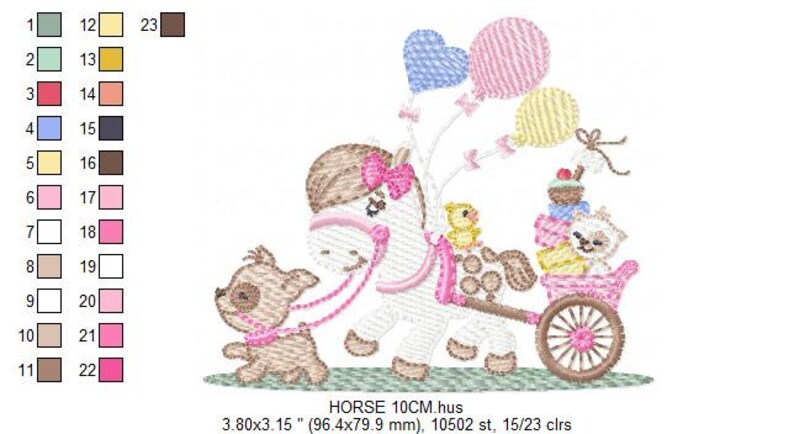 Horse Embroidery Design Baby Girl Embroidery Designs Machine - Etsy