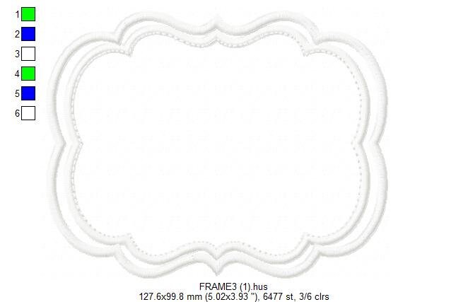 Frame Embroidery Designs Set - Frame Applique Design Machine Embroidery ...