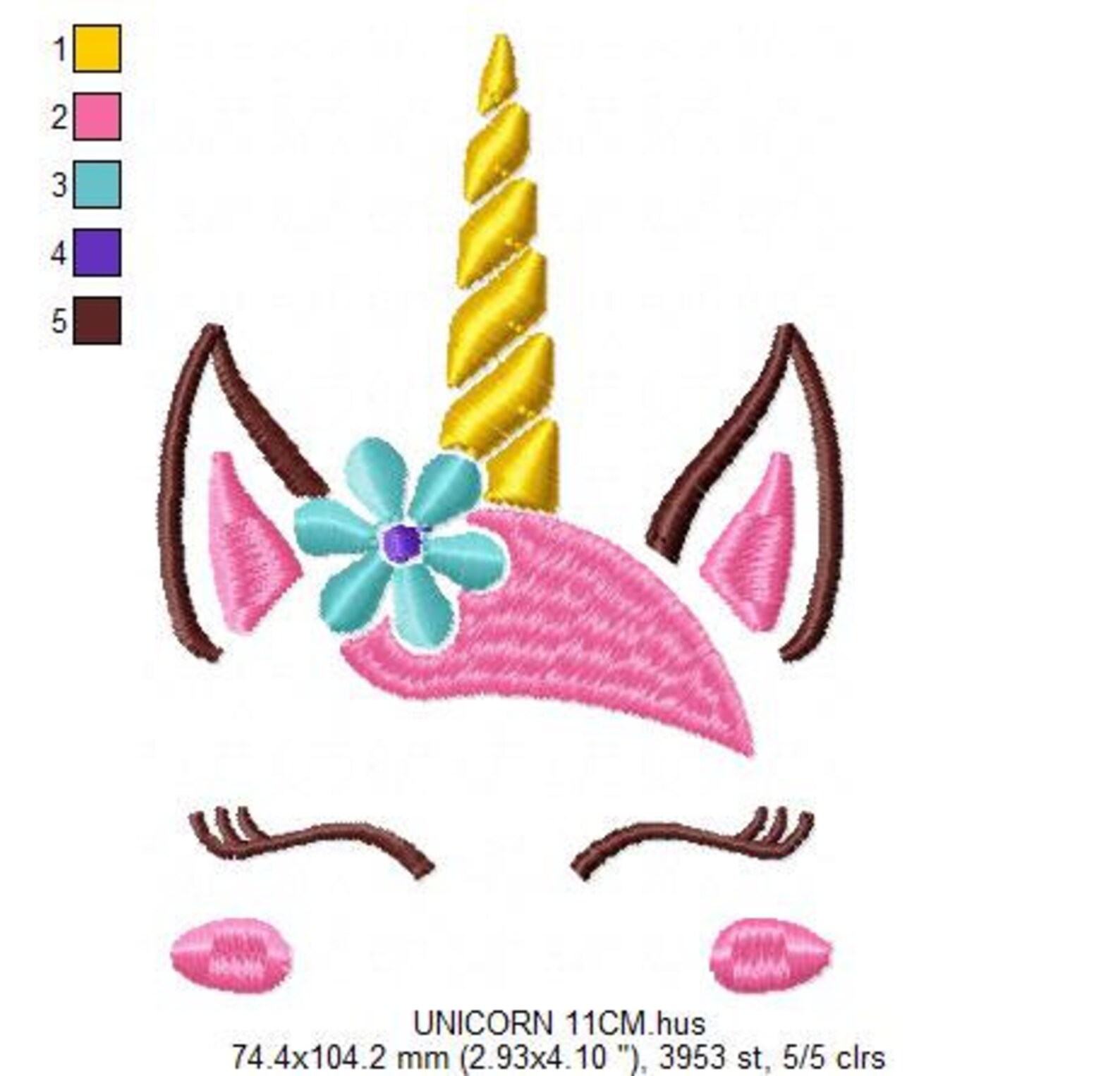 Unicorn Embroidery Designs Baby Girl Embroidery Design | Etsy