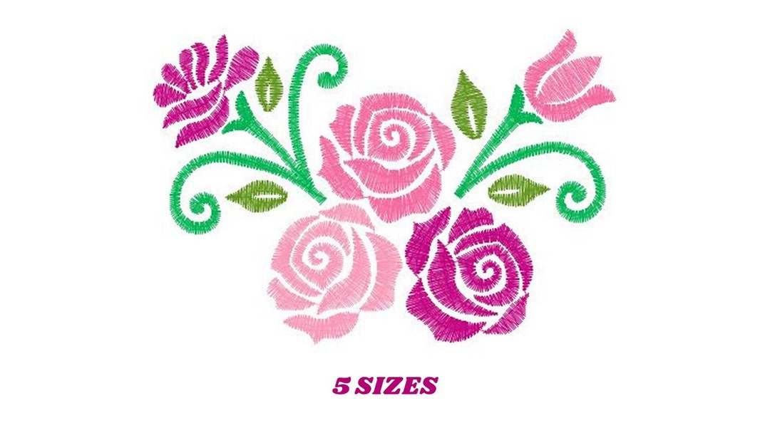 Roses Embroidery Designs Flower Embroidery Design Machine Embroidery