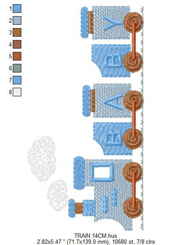 Train Embroidery Designs Vehicle Embroidery Design Machine | Etsy