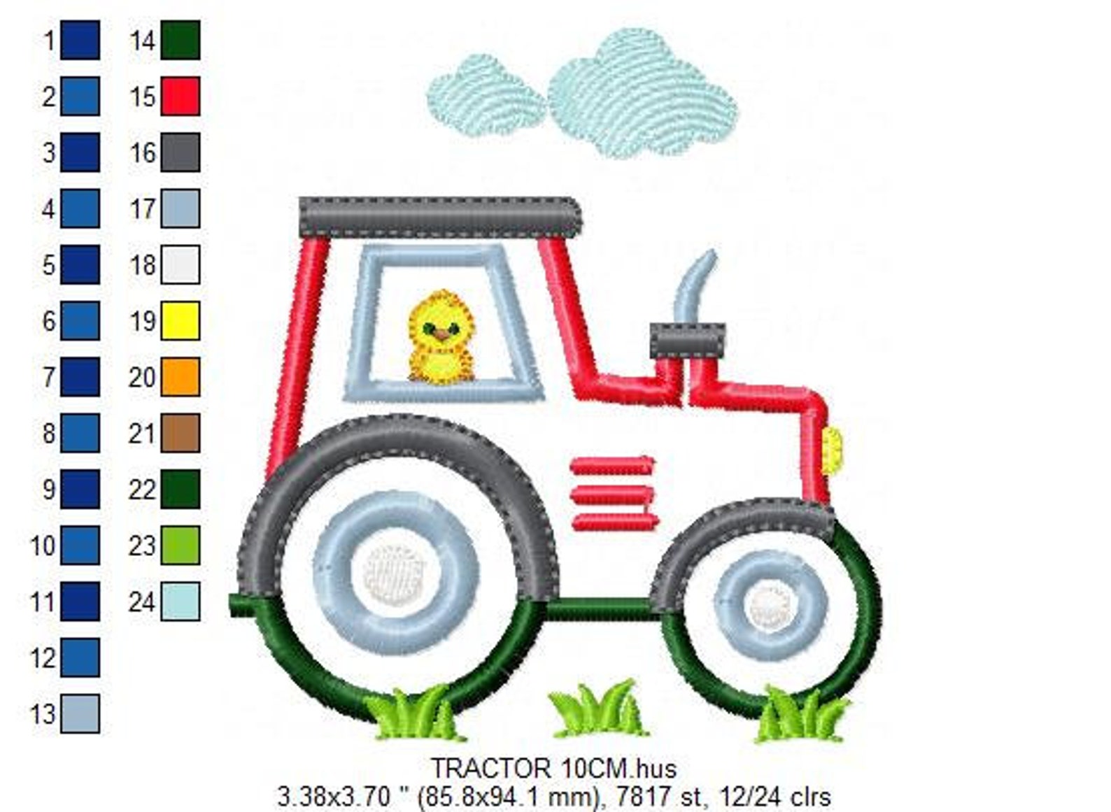 Tractor Embroidery Designs Farm Animals Embroidery Design Machine ...