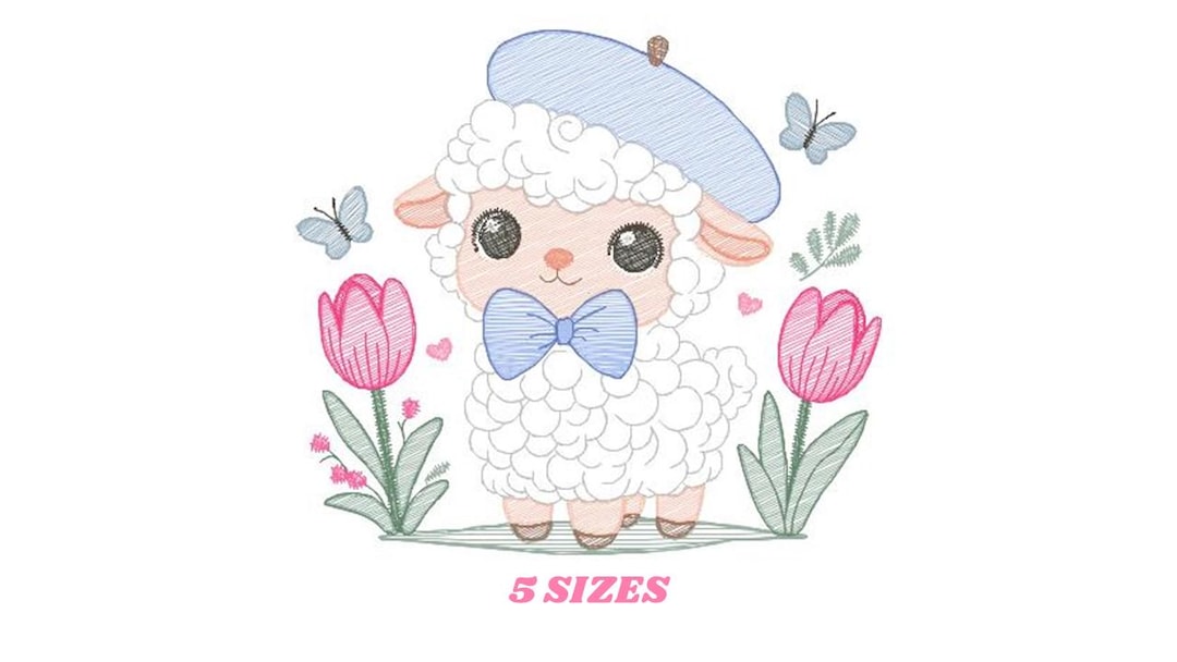 Sheep Embroidery Design - Lamb Embroidery Designs Machine Embroidery ...