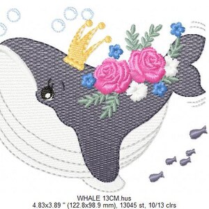 Whale Embroidery Designs - Baby Girl Machine Embroidery Pattern - Whale ...