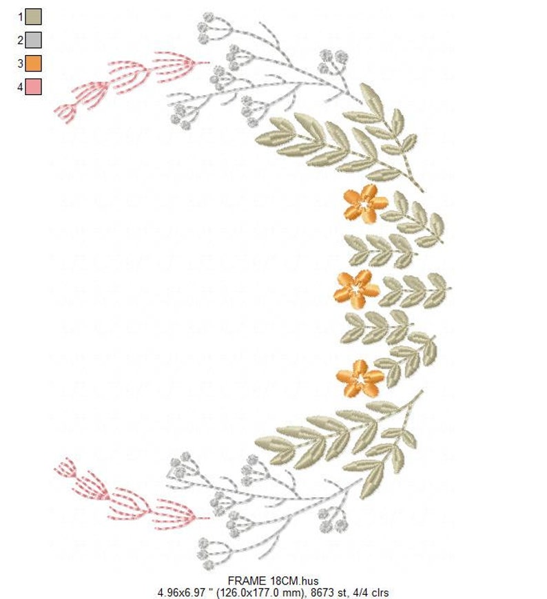 Monogram Frame Embroidery Designs - Flower Embroidery Design Machine ...