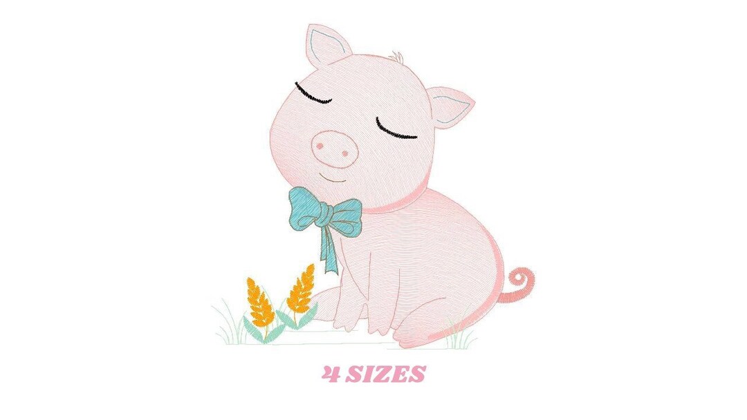 Pig Embroidery Design Animal Embroidery Designs Machine Embroidery ...