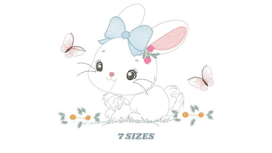 Bunny Embroidery Design - Rabbit Embroidery Designs Machine Embroidery ...