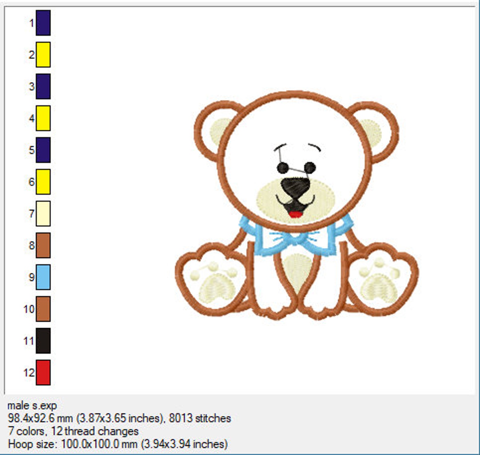 Bear Embroidery Designs Teddy Embroidery Design Machine - Etsy