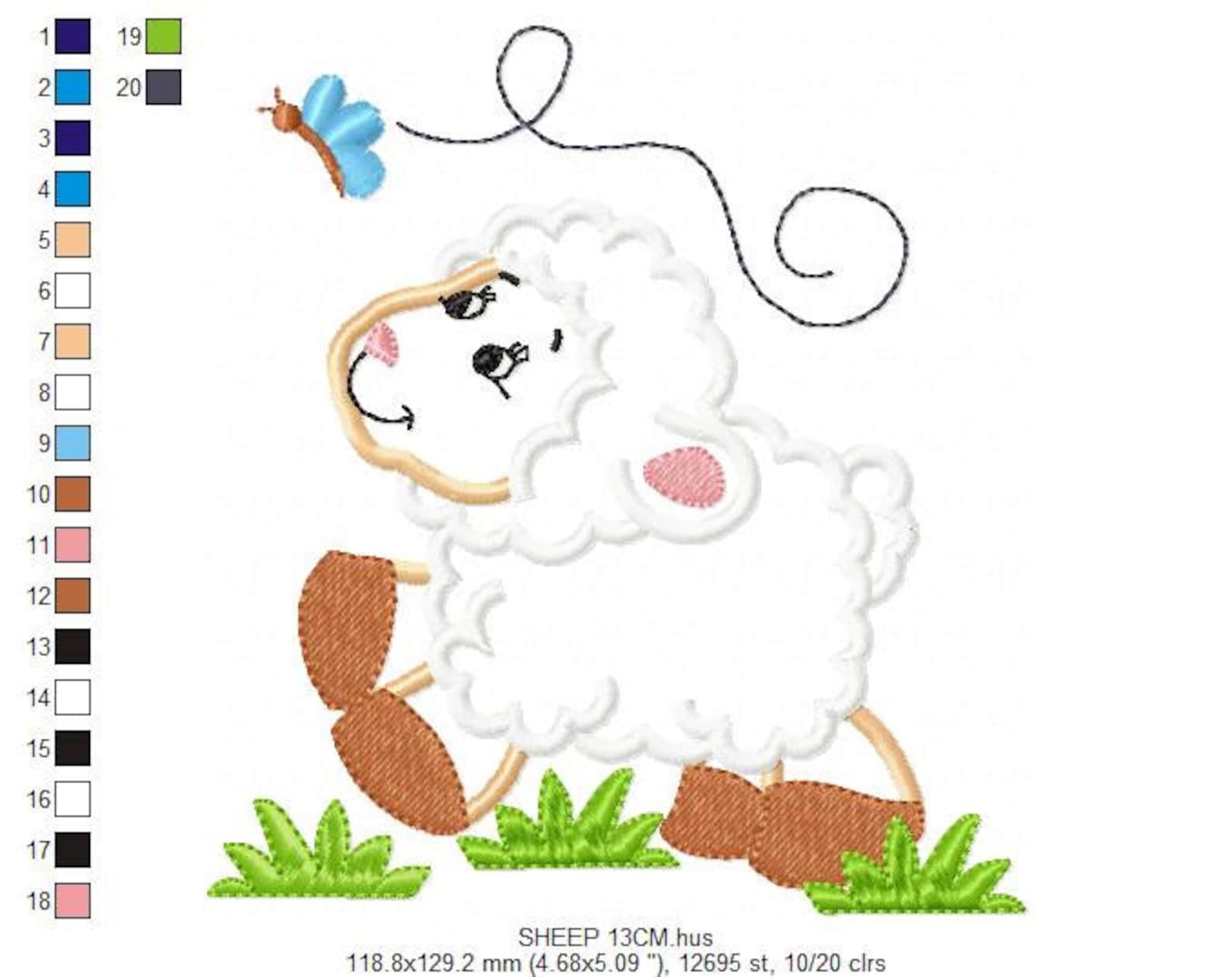 Sheep Embroidery Design - Lamb Embroidery Designs Machine Embroidery ...